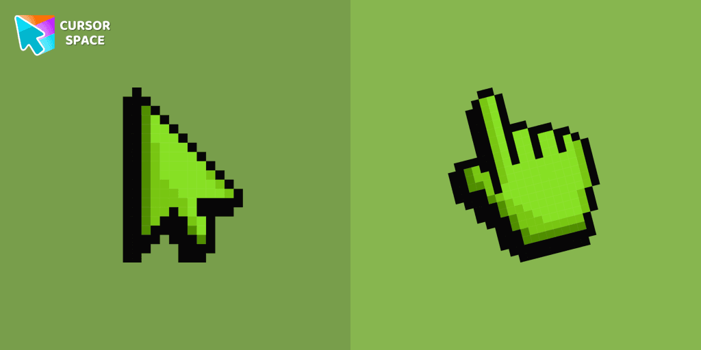 Cursor Default Green Pixel Pack - Cursor Pack | Cursor Space